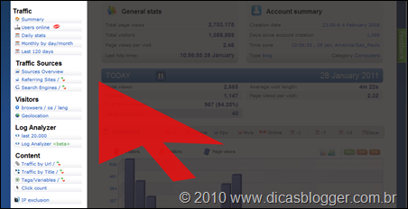 Como colocar o contador Histats no Blogger - Dicas Blogger